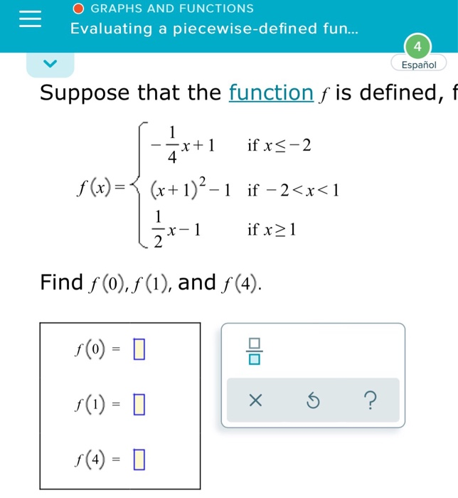 Solved O GRAPHS AND FUNCTIONS Evaluating a piecewise-defined | Chegg.com