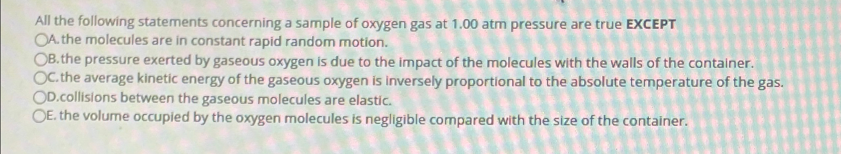 Solved All the following statements concerning a sample of | Chegg.com