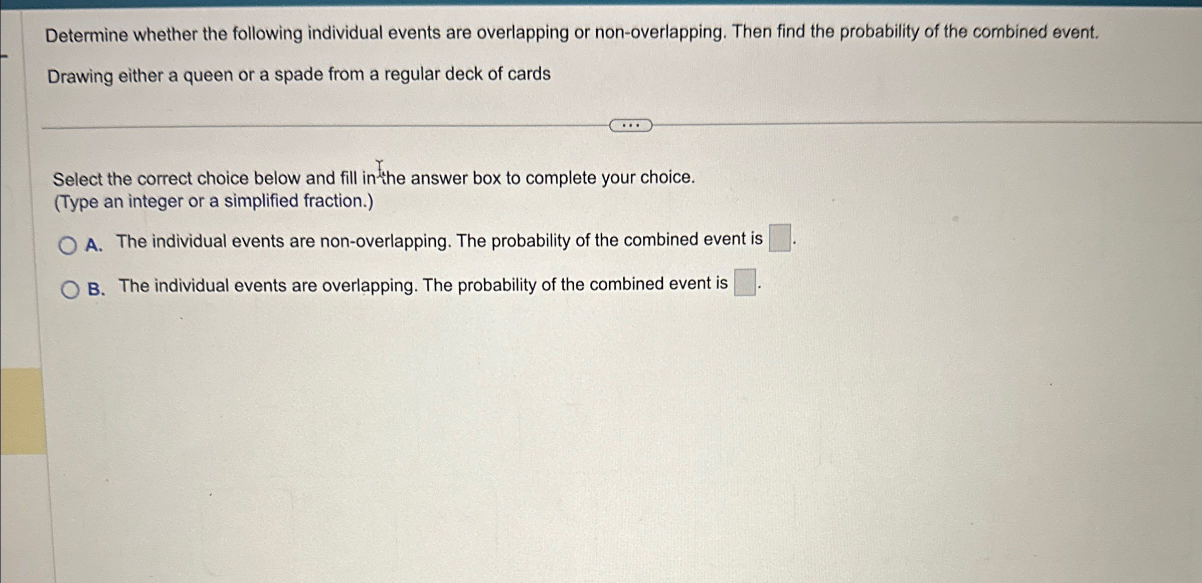 Solved Determine whether the following individual events are | Chegg.com