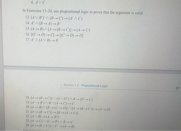 Solved In Exercises 13-24, use propositional logic to prove | Chegg.com