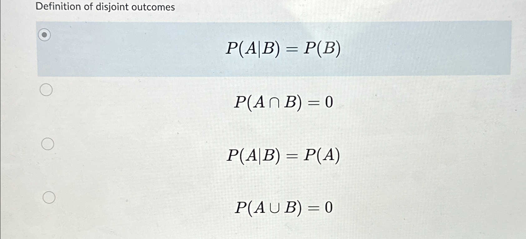 Solved Definition of disjoint | Chegg.com