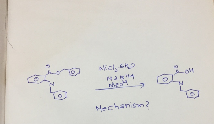 Solved 1 Nich.6ho NaBH4 MeoH Mechanism? | Chegg.com