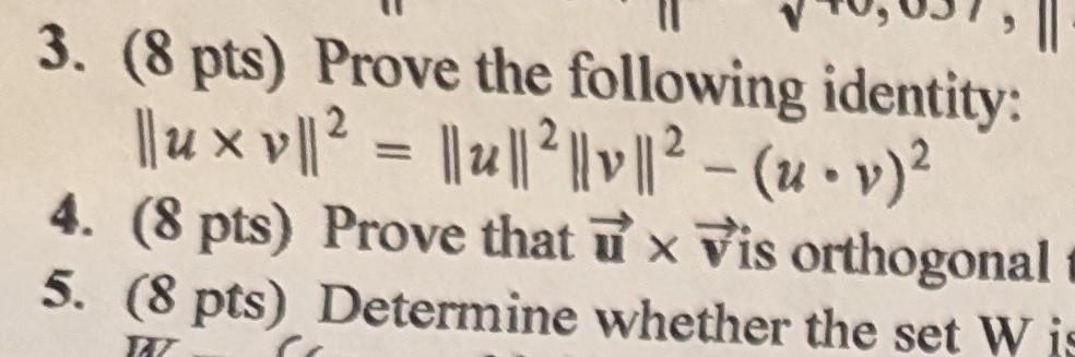 Solved 3. (8pts) Prove the following identity: | Chegg.com