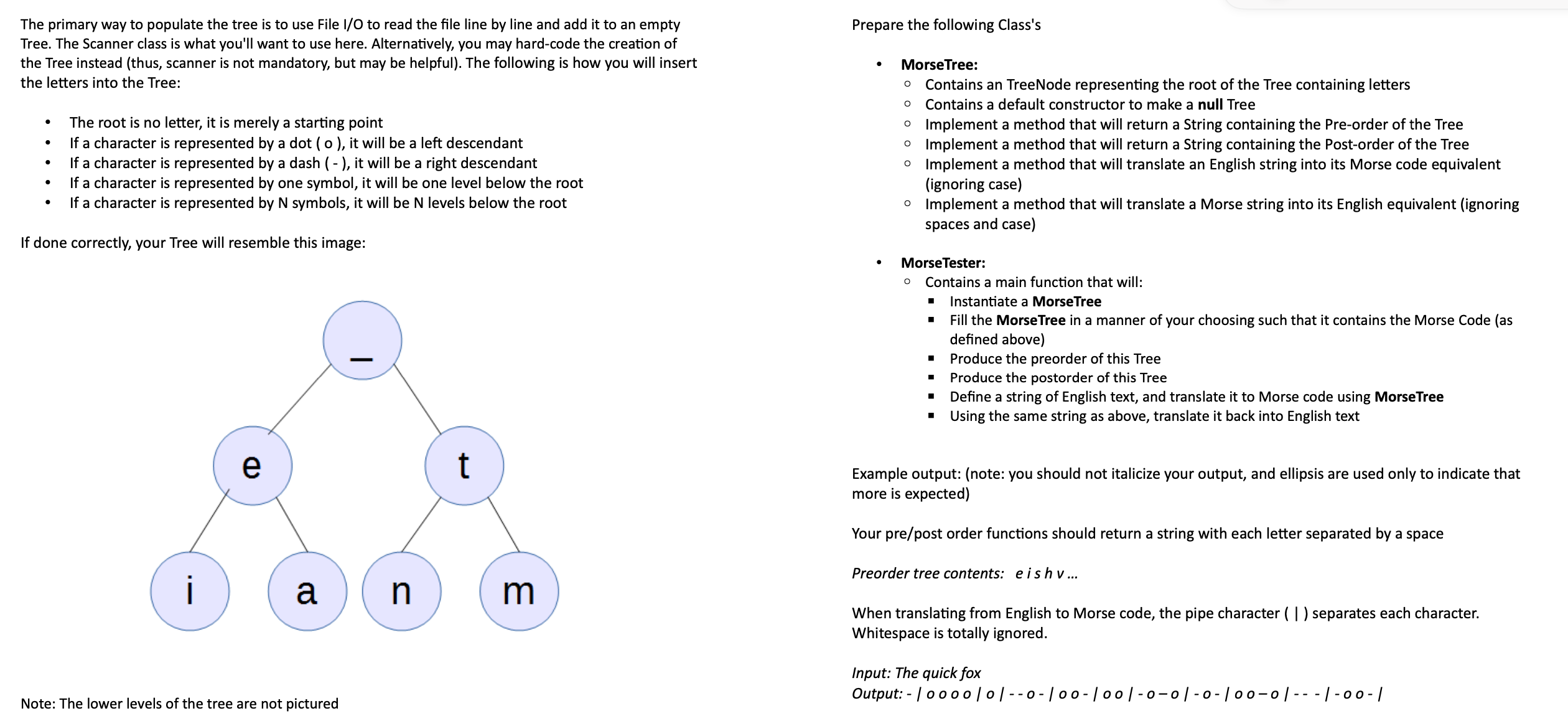 Solved The primary way to populate the tree is to use File | Chegg.com