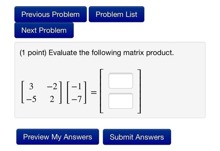 Solved Previous Problem Problem List Next Problem 1 Point