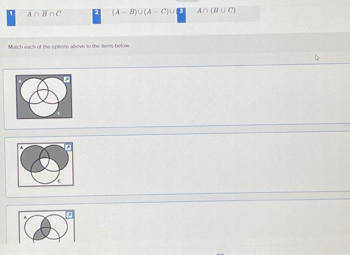 Solved An BnC A Match each of the options above to the items | Chegg.com