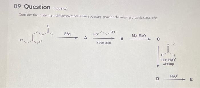 Solved 09 Question (5 points) Consider the following | Chegg.com