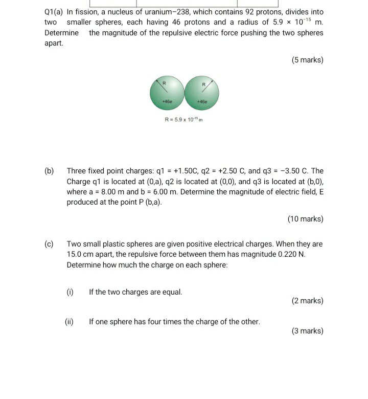 Solved Q1(a) In fission, a nucleus of uranium-238, which | Chegg.com