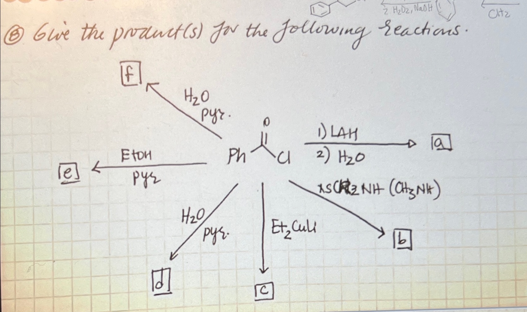 Solved (3) ﻿Give the product(s) ﻿for the following | Chegg.com