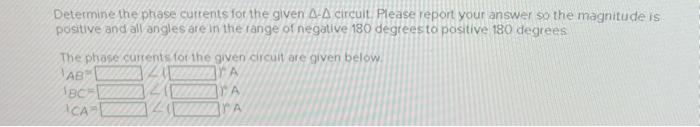 Solved Required information The Δ−Δ circuit is given below, | Chegg.com