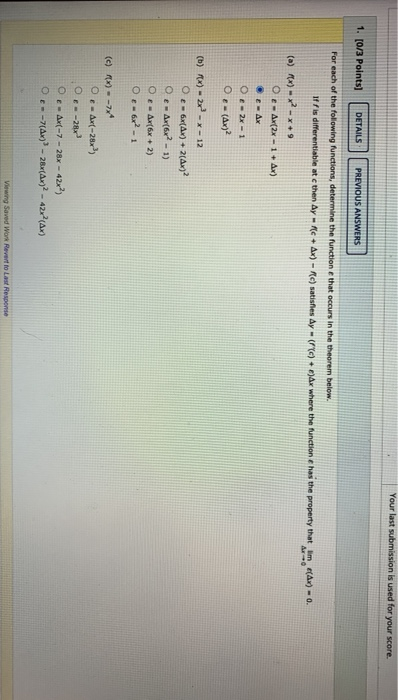Solved 1. [0/3 Points DETAILS PREVIOUS ANSWERS For each of | Chegg.com