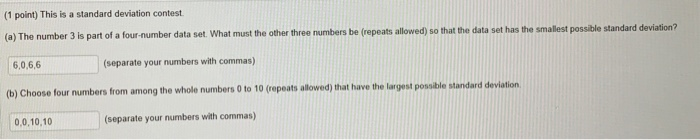 Solved (1 point) This is a standard deviation contest (a) | Chegg.com