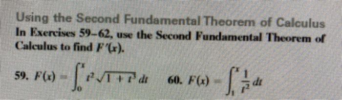 Solved Using the Second Fundamental Theorem of Calculus In | Chegg.com