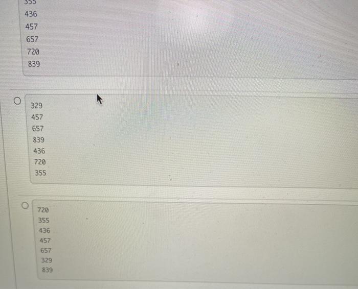 Solved For the next three questions, suppose you're sorting | Chegg.com