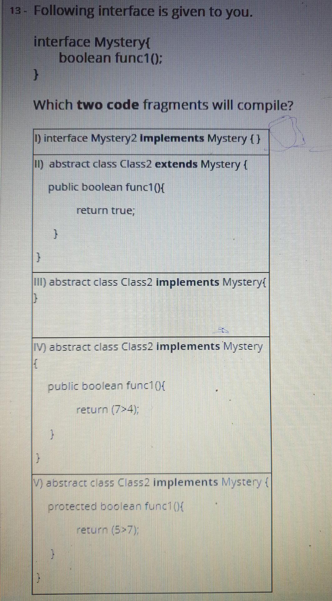 Solved 13 - Following interface is given to you. interface | Chegg.com