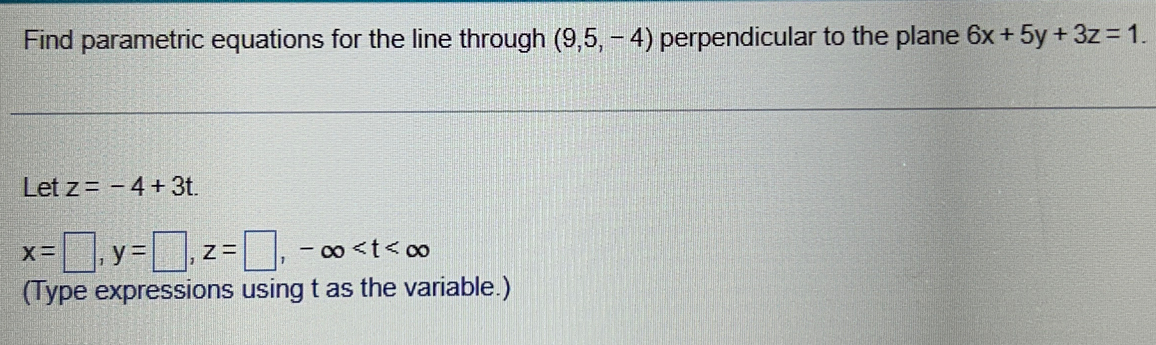Solved Find parametric equations for the line through | Chegg.com