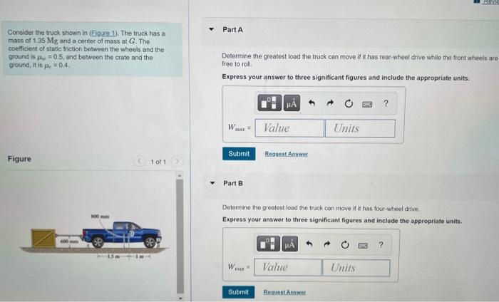 Solved Consider the truck shown in (Figure 1). The truck has | Chegg.com