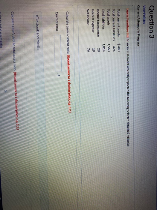 Solved Question 3 View Policies Current Attempt in Progress | Chegg.com