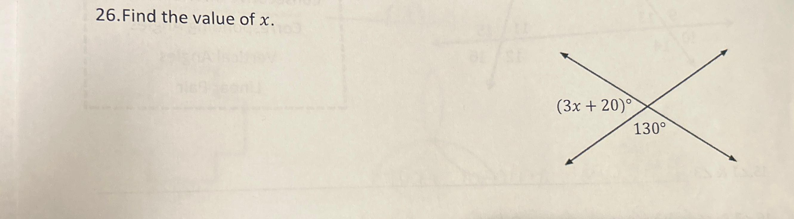 Solved Find the value of x. | Chegg.com