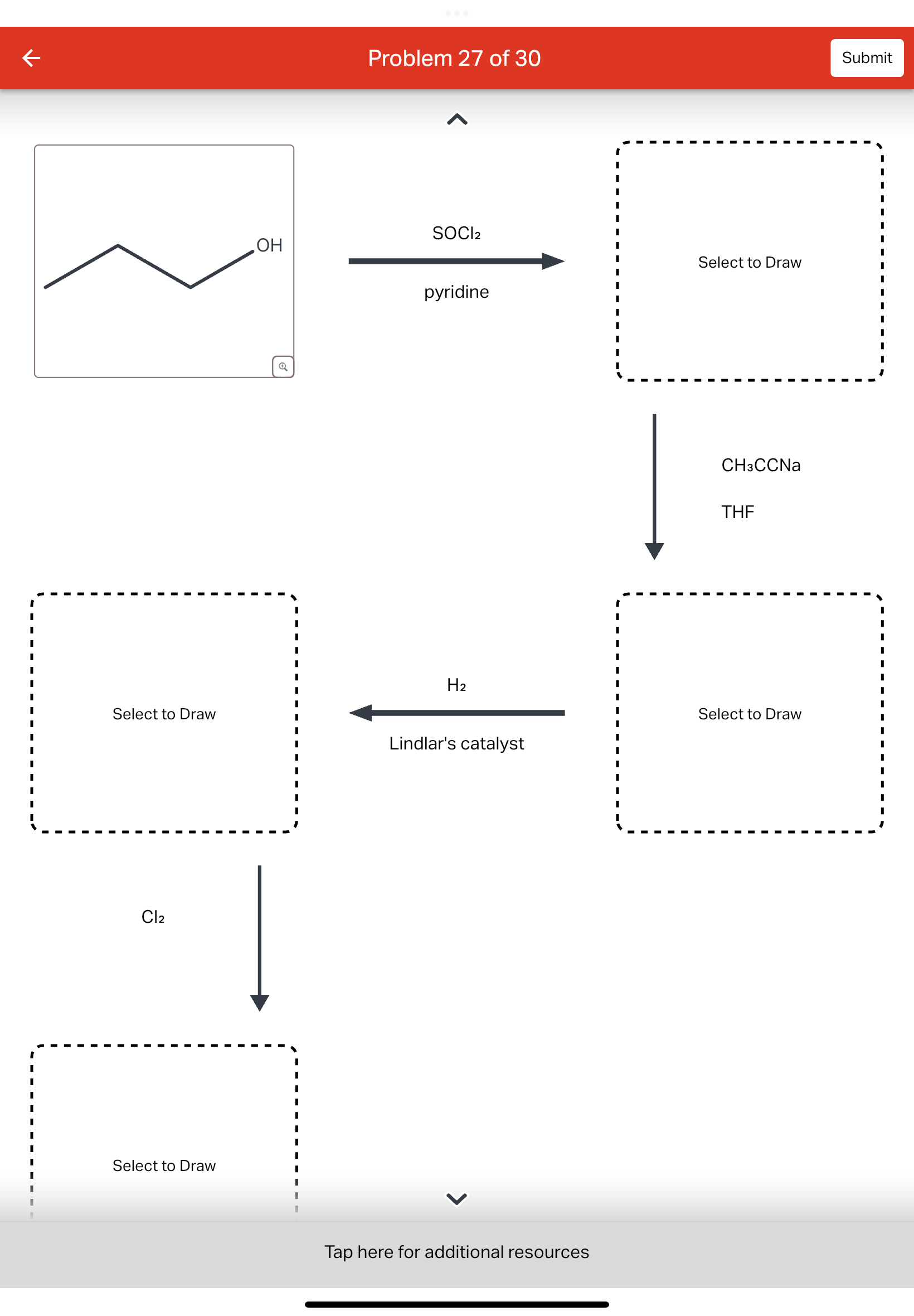 Solved Problem 27 ﻿of 30Draw the missing products in the | Chegg.com