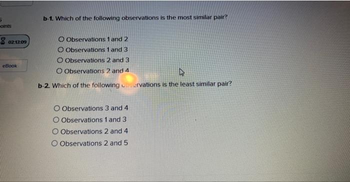 Solved The accompanying data file contains five observations | Chegg.com