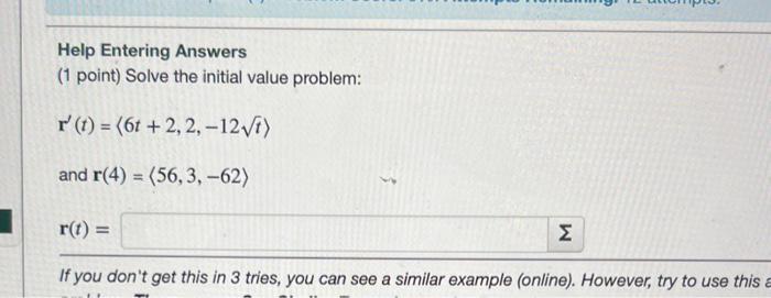 Solved Hw06 Vector Functions Problem 6 Problem Value 1 7643