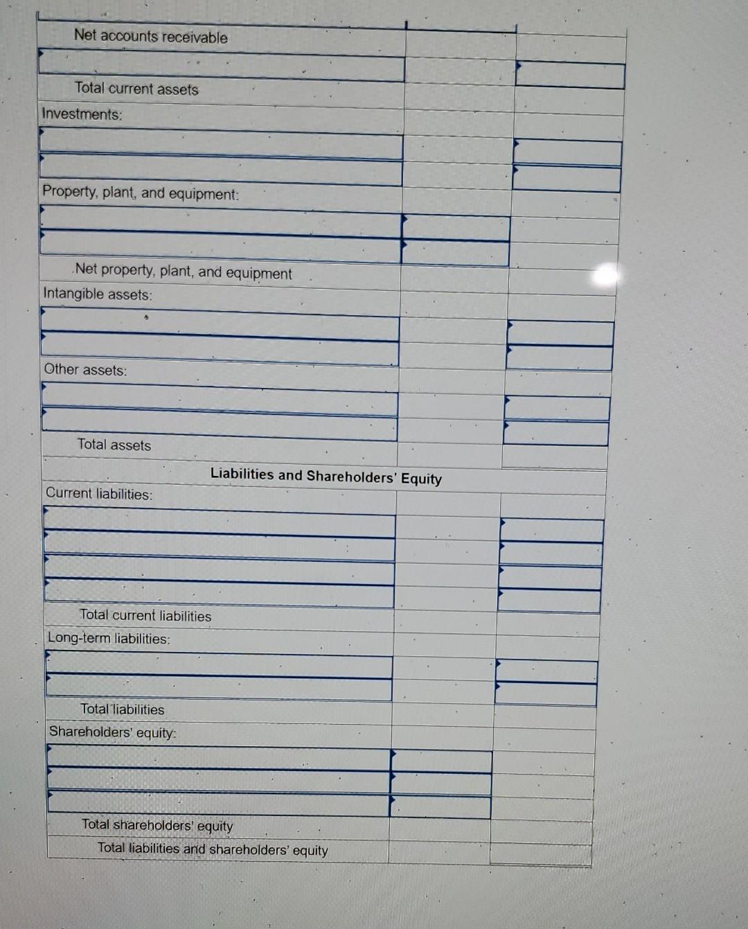 Solved Exercise 3-7 (Static) Balance sheet preparation; | Chegg.com
