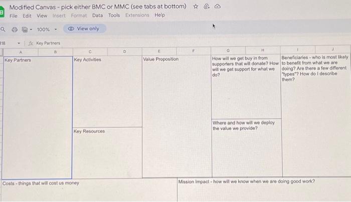 Solved Modified Canvas - pick either BMC or MMC (see tabs at | Chegg.com