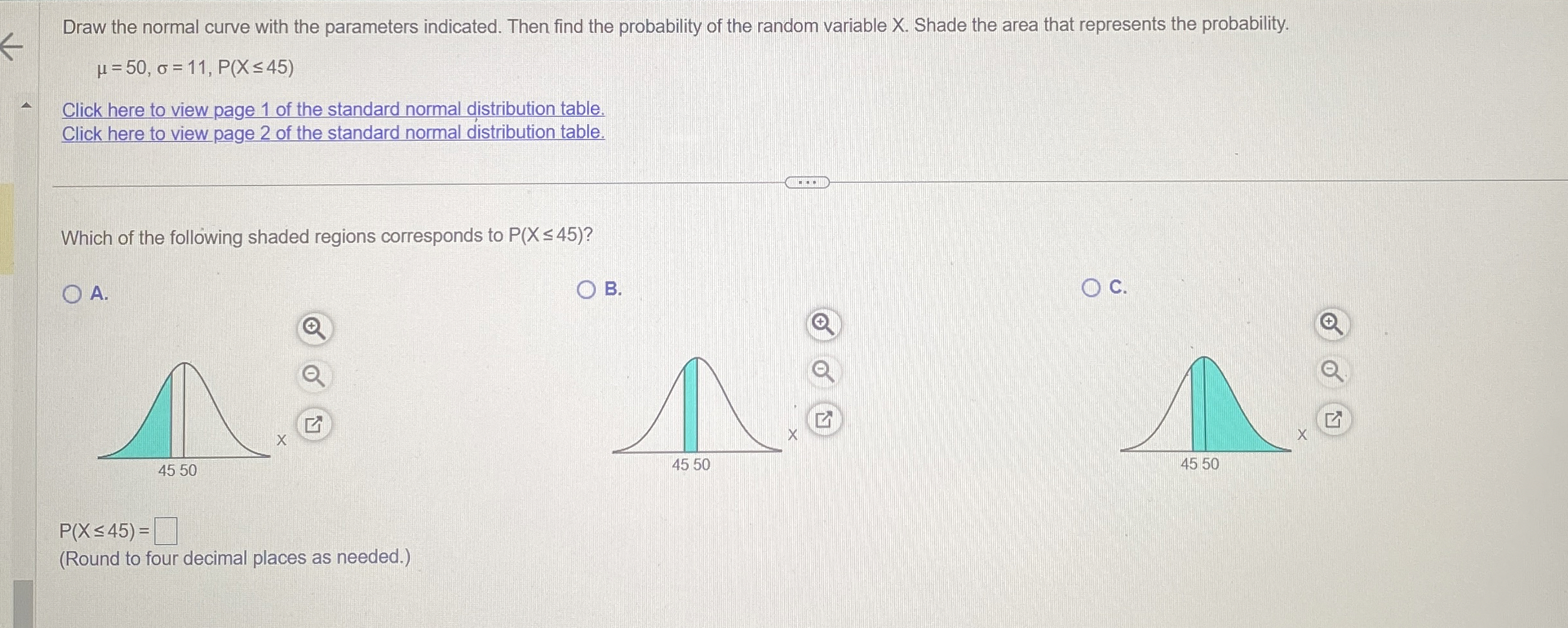 Solved Draw the normal curve with the parameters indicated. | Chegg.com
