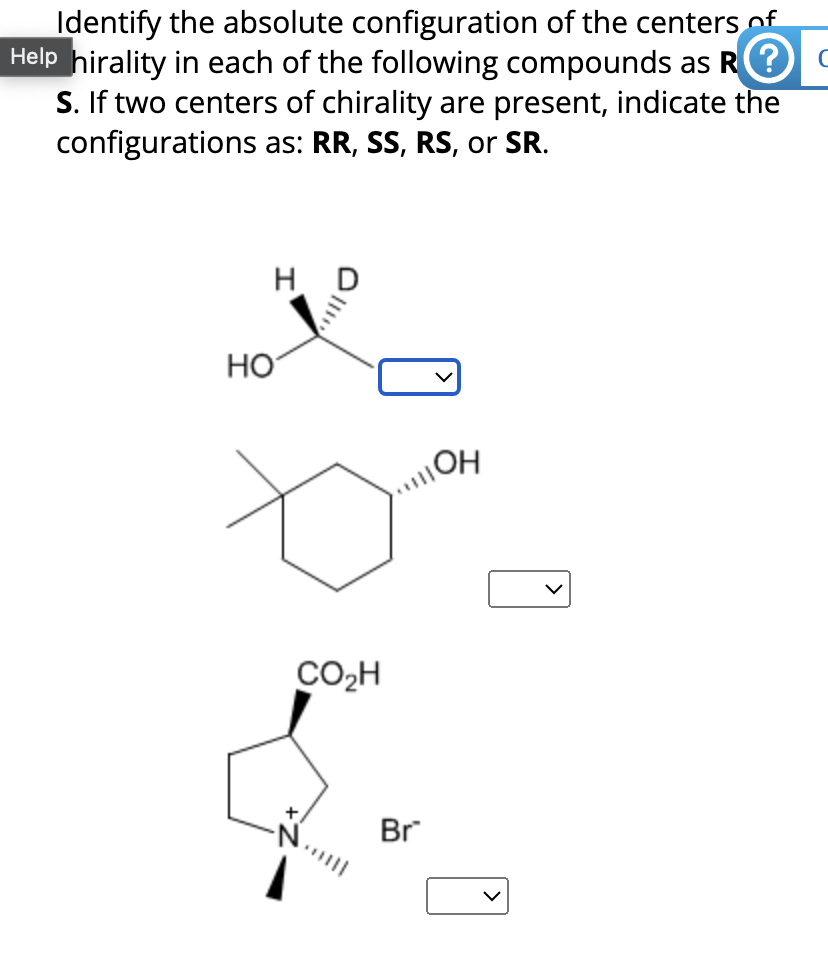 Solved Identify the absolute configuration of the centers of | Chegg.com
