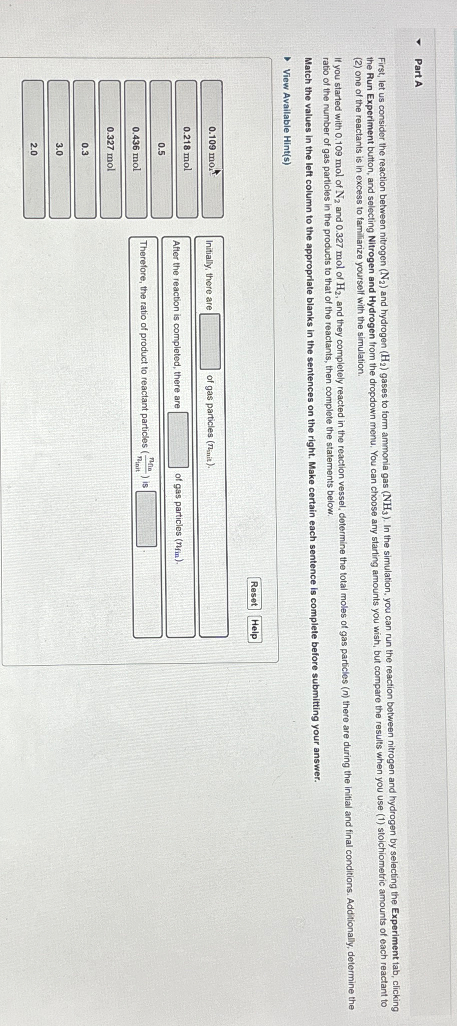Solved Part AFirst, let us consider the reaction between | Chegg.com