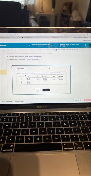 Solved Value of mbxed streams Find the present value of the | Chegg.com