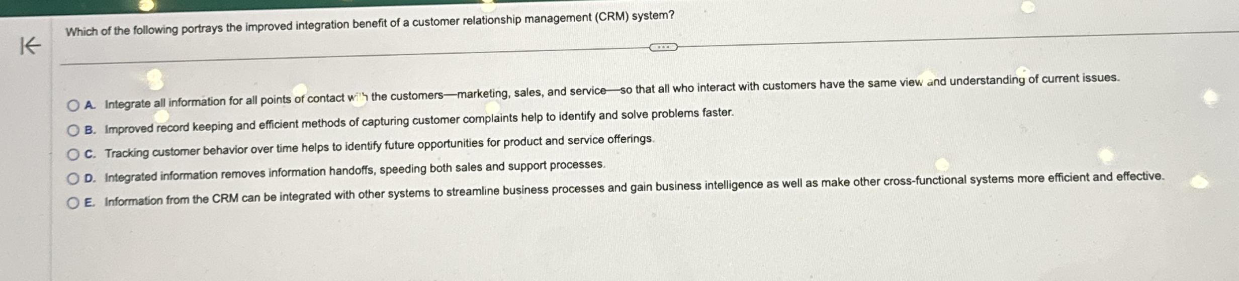 Solved Which of the following portrays the improved | Chegg.com