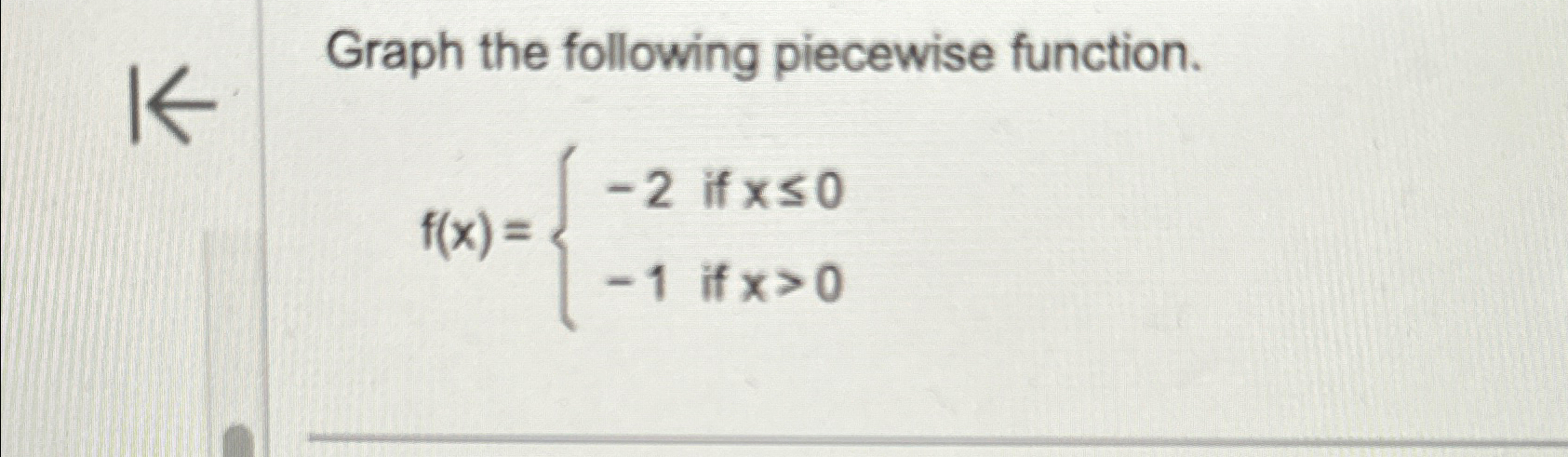 Solved Graph the following piecewise | Chegg.com