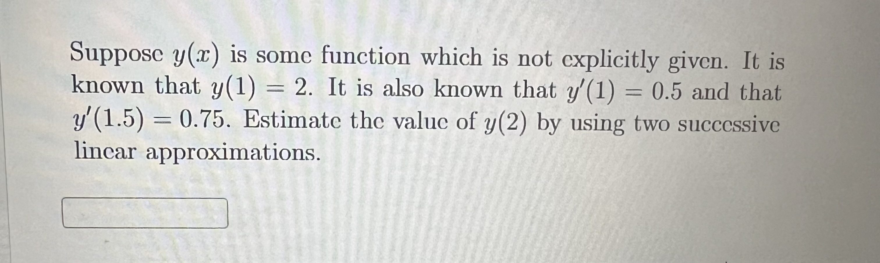 Solved Suppose y(x) ﻿is some function which is not | Chegg.com