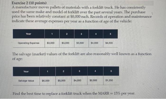 Solved Exercise 2 (10 points) A manufacturer moves pallets | Chegg.com