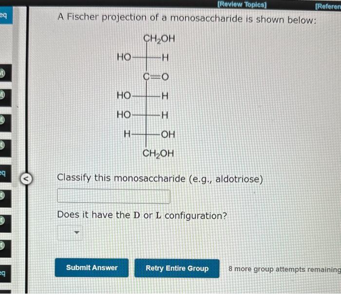 Solved 2 part wuestion:1). a fischer projection of a | Chegg.com