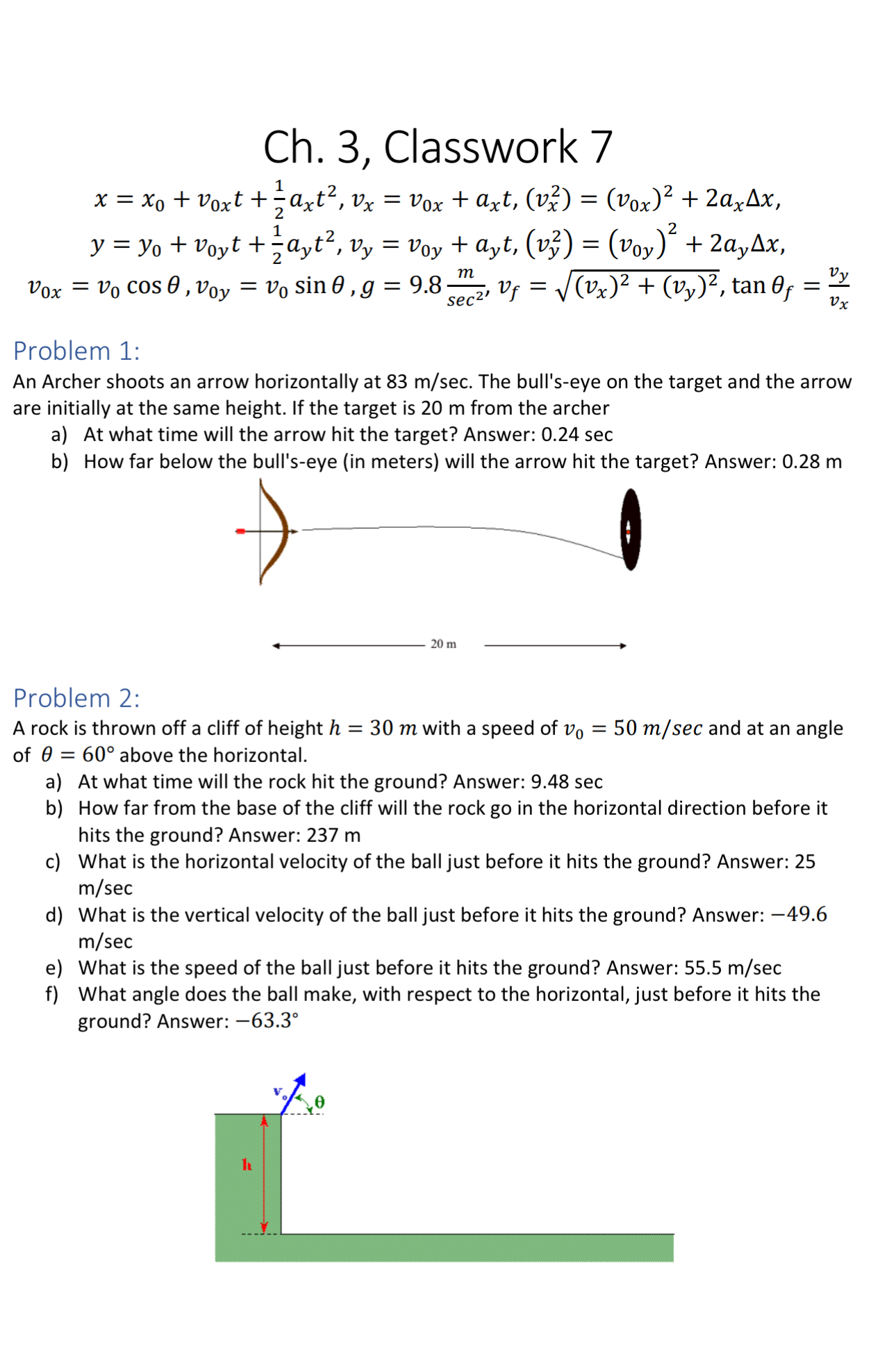 Solved Ch. 3, ﻿Classwork | Chegg.com
