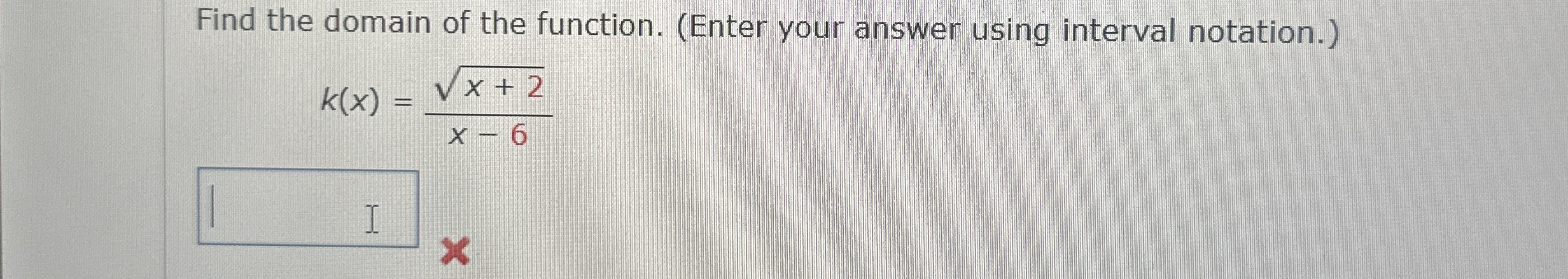 Solved Find the domain of the function. (Enter your answer | Chegg.com