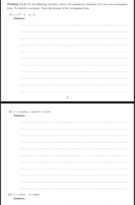 Solved Problem 1.1.3. For the following exercises, convert | Chegg.com