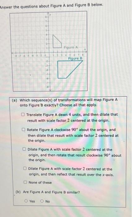 Solved A dilation centered at the origin with a scale factor | Chegg.com