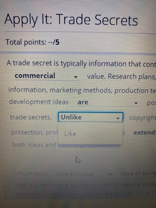 Solved Identifying the Facts and Issues A trade secret is | Chegg.com