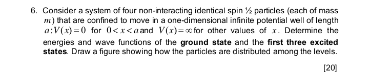 Solved Consider a system of four non-interacting identical | Chegg.com