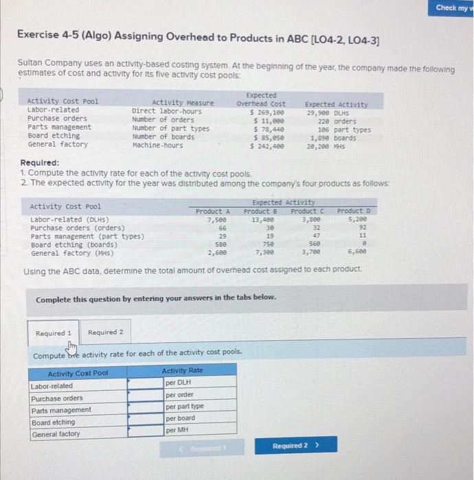 Solved Required Information Exercise 4-2 (Algo) Compute | Chegg.com