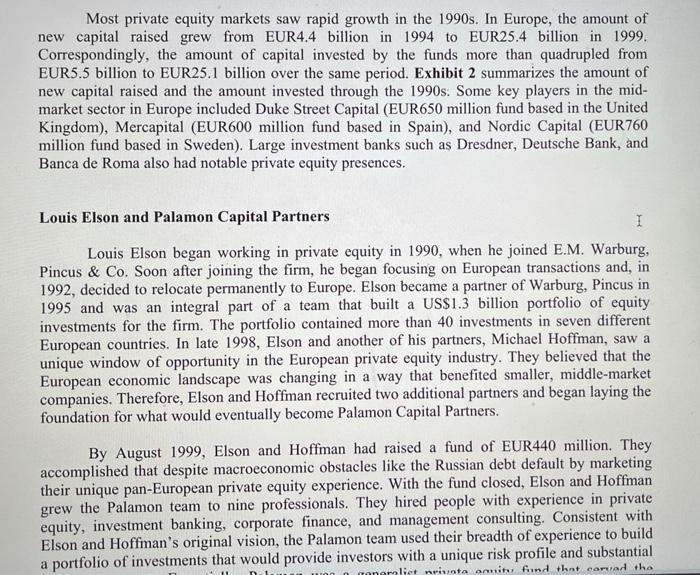 PALAMON CAPITAL PARTNERS/TEAMSYSTEM S.P.A. We want to | Chegg.com