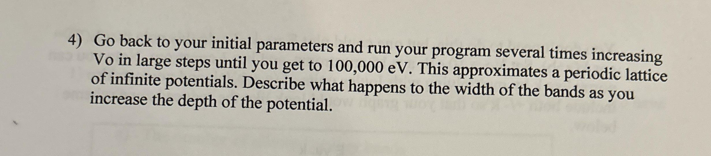 Solved Go back to your initial parameters and run your | Chegg.com