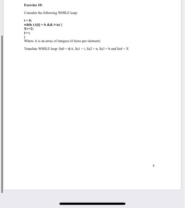 Solved Exercise 10: Consider the following WHILE loop: while | Chegg.com