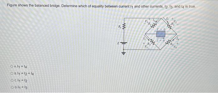 Solved Figure shows the balanced bridge. Determine which of | Chegg.com