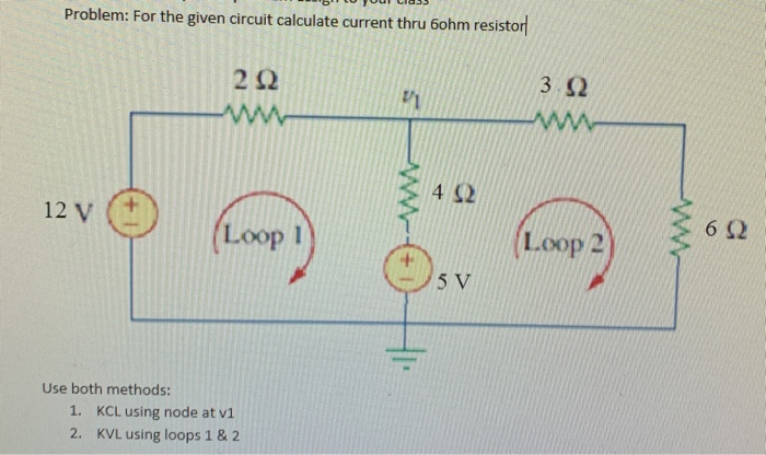 Solved For the given circuit, calculate current through the | Chegg.com