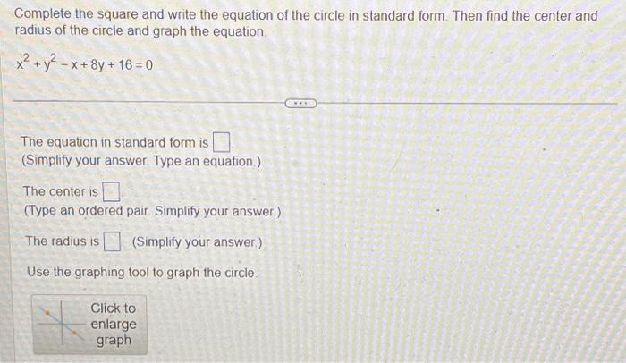 Solved Complete the square and write the equation of the | Chegg.com